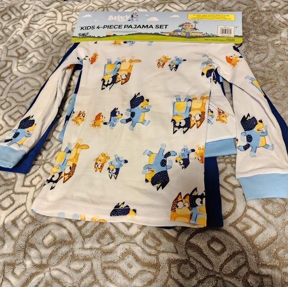 Bluey | Pajamas | Nwt Bluey Kids 0 Cotton 4 Piece Pajama Set | Poshmark